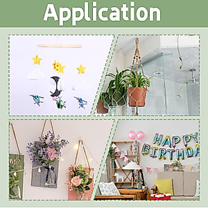 QoTang 12 PCS Heavy Duty Ceiling Hooks, No Drill Adhesive Wall Hooks, 2.2 Inch Ceiling Wall Hangers Wall Hanging Auxiliary Hook for Indoor Outdoor Hanging Plants Light Lanterns Wind Chimes