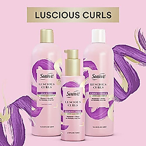 Suave Pink Luscious Curls Styling Cream Hair Cream for Luscious Curls Curl Defining Cream with Amino Acid Complex 4.75 oz