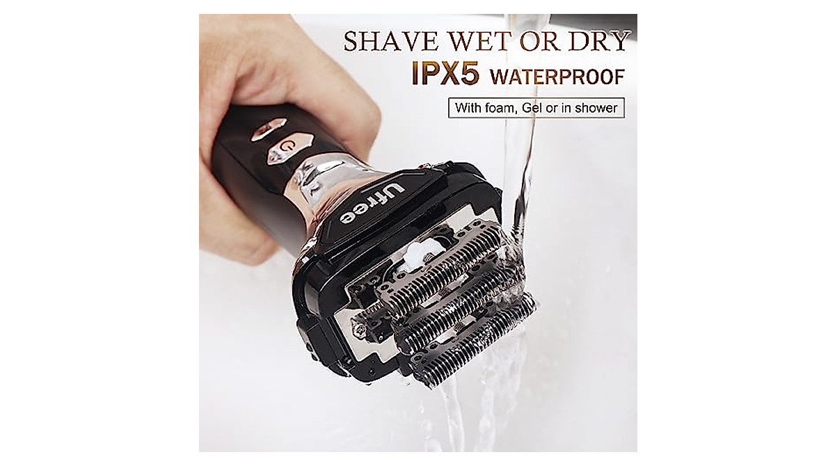 Ufree Men’s Waterproof Electric Razor with 5 Blades & Trimmer