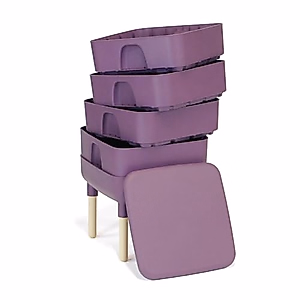 FCMP Outdoor - The Essential Living Composter, 4-Tray Worm Composter, Plum