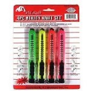 Pit Bull CHIKU0004 Pit Bull CHIKU0004 Utility Knife Set, 4 Piece