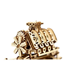 WOODEN.CITY Wood Engine Model Kit 3D Puzzle - 3D Wooden Puzzle Model Engine Kit for Adults - V8 Engine Model Kit That Works 3D Wooden Puzzles for Adults - Model Engine Working 3D Wood Puzzles Adult