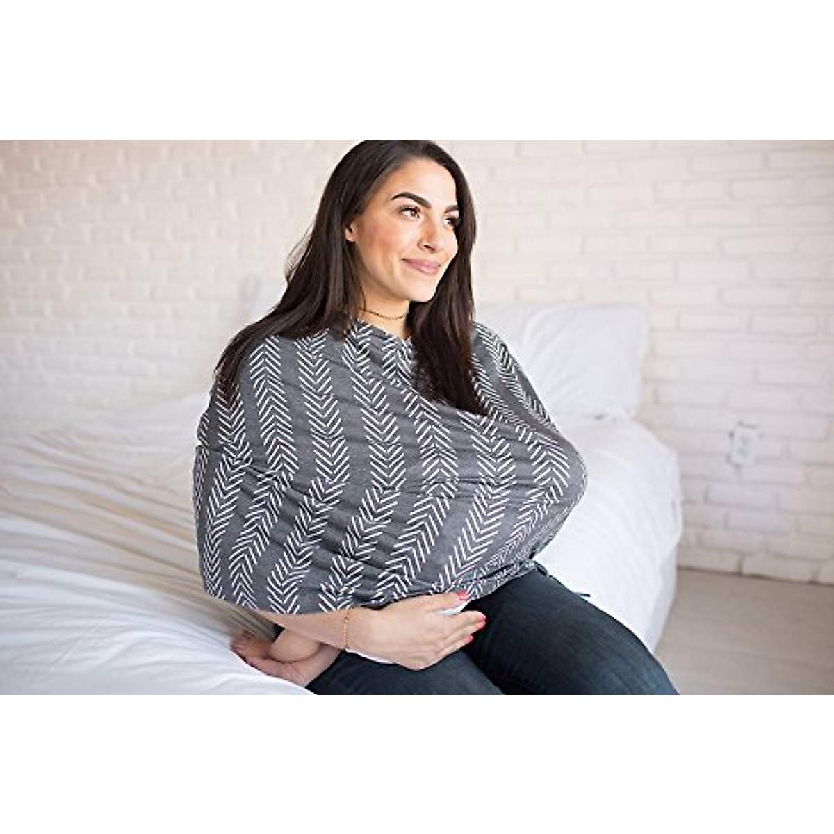 Baby Car Seat Cover Canopy and Nursing Cover Multi-Use Stretchy 5 in 1 Gift "Canyon" by Copper Pearl