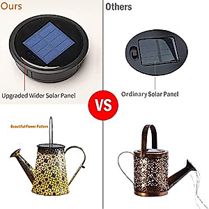 Atildp Upgraded Solar Watering Can, Multicolor 60pcs String Lights for Outdoor Garden, Led Highlight Colourful Light Garden Lamps