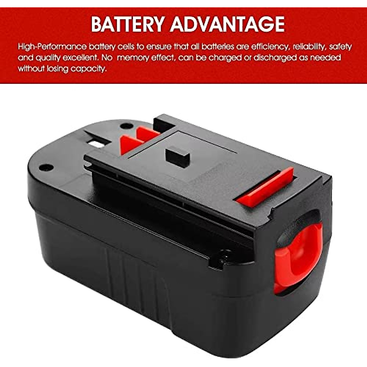 2Pack 3.6Ah HPB18 Ni-Mh Replacement Battery for Black and Decker 18V Battery HPB18 HPB18-OPE Compatible with Black Decker Battery 18 Volt Tools A1718 FS18FL FSB18 Firestorm Cordless Power Tool