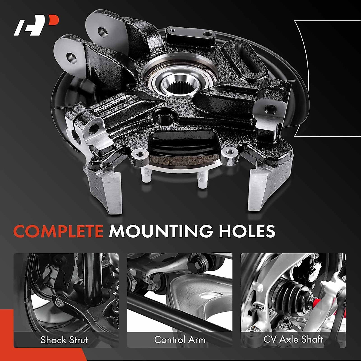 A-Premium Rear Steering Knuckle & Wheel Bearing Hub Assembly Compatible with Ford Explorer 2002-2005, Explorer Sport 2002-2003, w/5-Lug, Right Passenger Side, Replace # 1L2Z1109AA