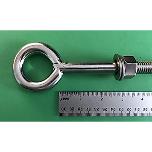 US STAINLESS Stainless Steel 316 Eye Bolt 5/8" x 8" UNC Short Thread Marine Grade Pitch of 11