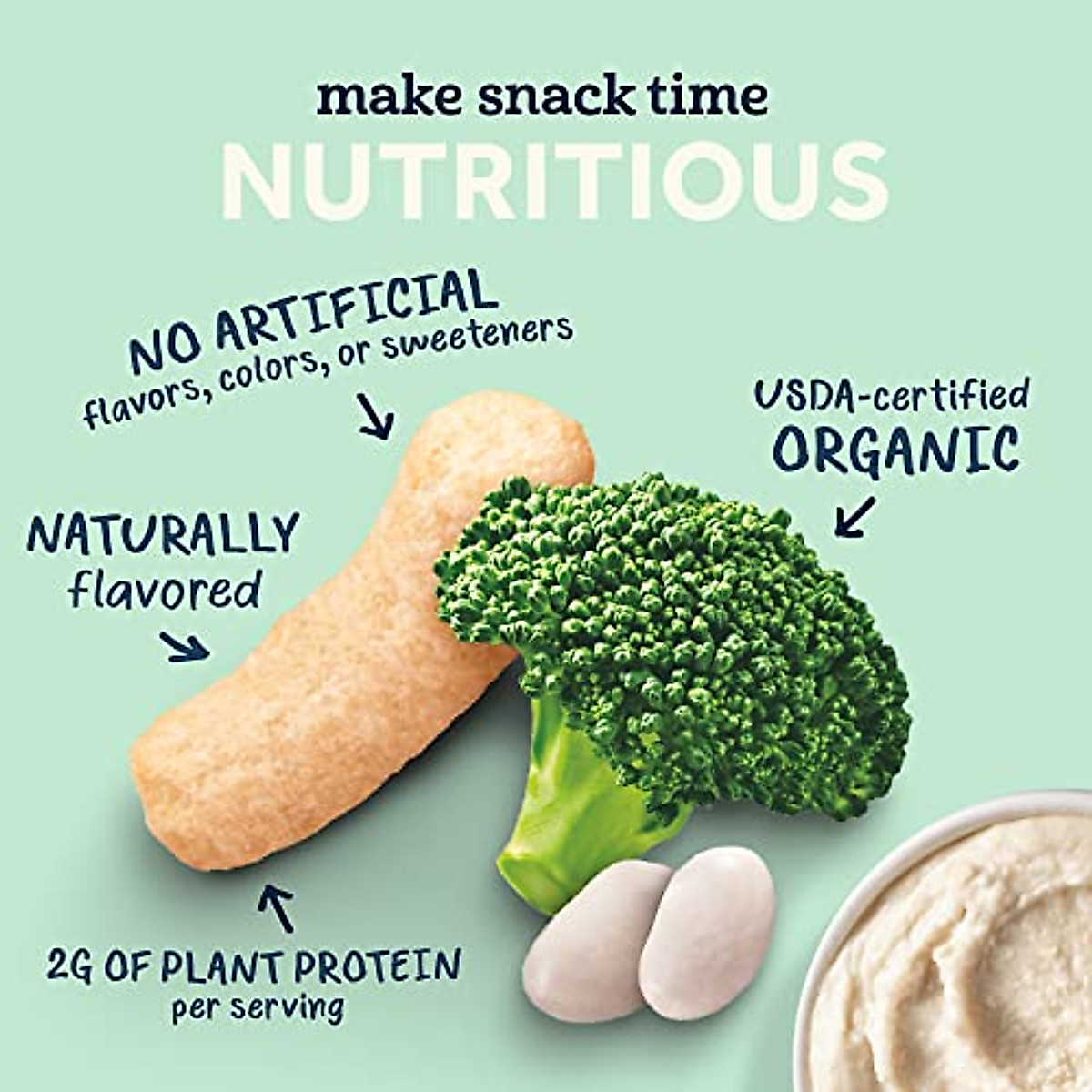 Gerber Snacks for Baby Organic Lil Crunchies, White Cheddar & Broccoli, 1.59 Ounce (Pack of 6)