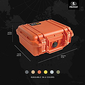 Pelican 1200 Camera Case With Foam (Orange)