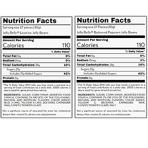 Sweetzo - Buttered Popcorn and Licorice Flavor Jelly Beans, Most Controversial Weird Flavored Candies, Movie Night Essentials Candy Snack Kit, Pack of 2, 3.5 Ounces