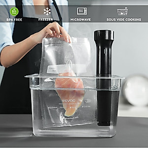 Wevac Vacuum Sealer Bags 8x50 Rolls 2 pack for Food Saver, Seal a Meal, Weston. Commercial Grade, BPA Free, Heavy Duty, Great for vac storage, Meal Prep or Sous Vide