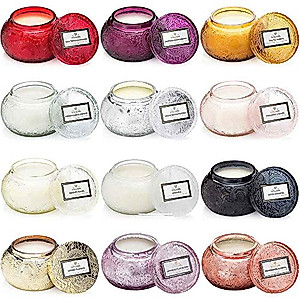 Voluspa Santiago Huckleberry, Glass Chawan Bowl Candle, 14 oz, 50 Hour Burn Time, All Natural Wicks and Coconut Wax for Clean Burning, Vegan, Poured in the USA