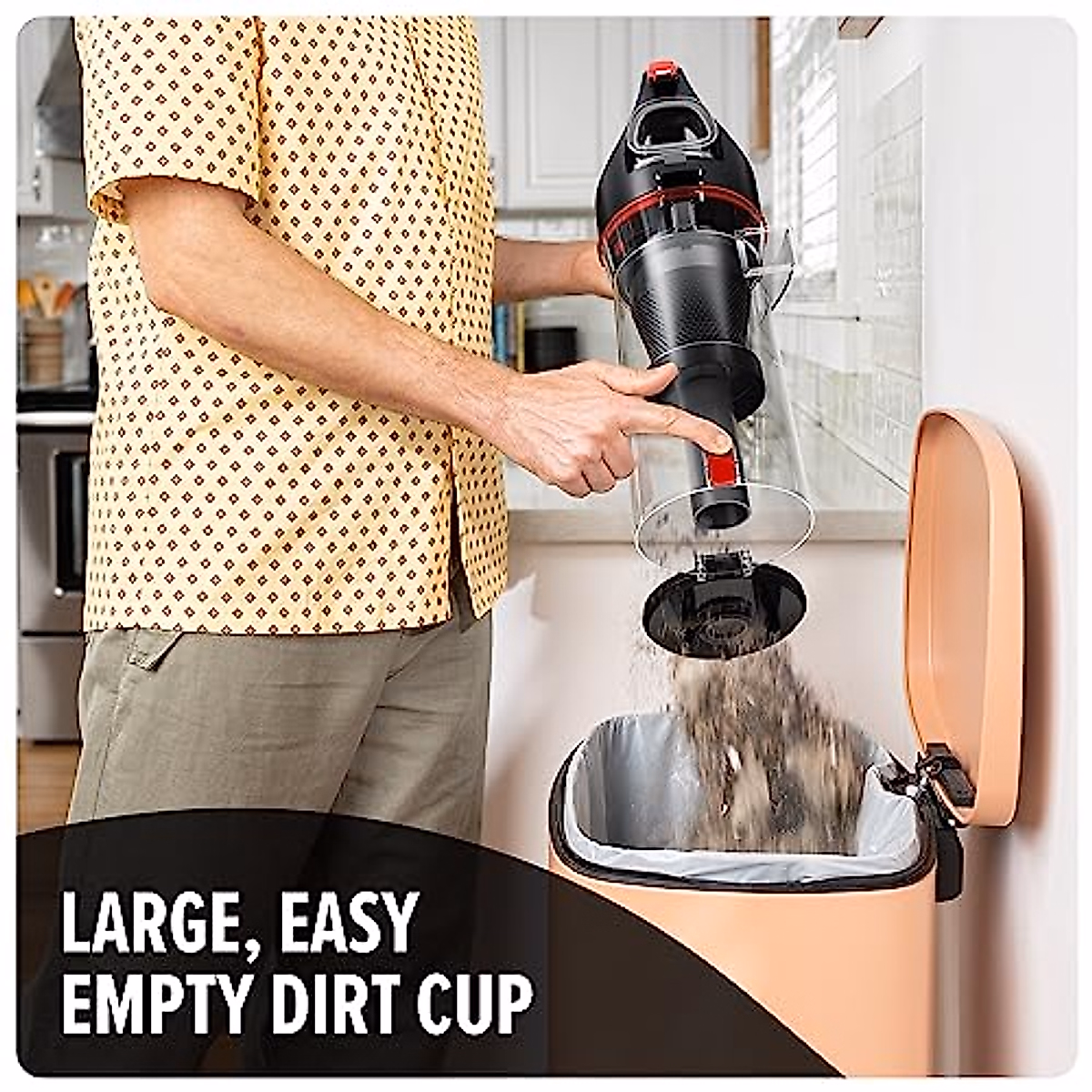 Dirt Devil Multi-Surface Total Pet+ Upright Bagless Vacuum Cleaner, Black