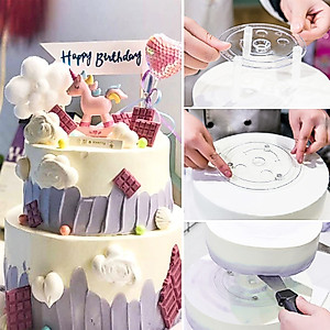 ZEAYEA 60 Pieces Plastic White Cake Dowel Rods, 12" and 6" Length Cake Support Rods with 0.75" Width for Tiered Cake Construction and Stacking