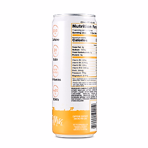 MusclePharm FitMiss Energy Drink 12oz (Pack of 12) - Mango Sunshine - Sugar Free Calories Free - Perfectly Carbonated with No Artificial Colors or Dyes