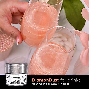 Gold Edible Glitter for Drinks, Cocktails, Cake Decorating, Strawberries, Chocolates & More | No Taste | 4g | 100% Food-Safe | Kosher, Vegan, Gluten & Nut Free | DiamonDust by The Sugar Art …