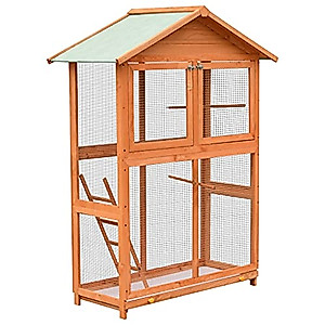 GOLINPEILO Bird Cage Solid Pine & Fir Wood 49.4"x23.4"x64.6"