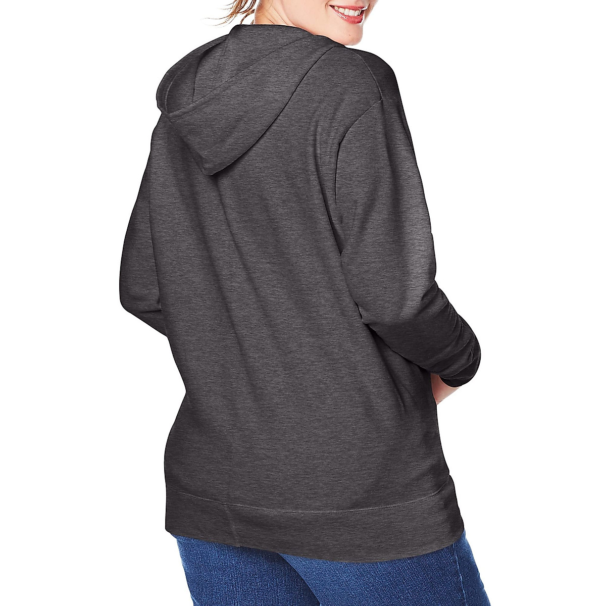 JUST MY SIZE womens Comfortsoft Ecosmart Fleece Full-zip Women's athletic hoodies, Slate Heather, 3X US