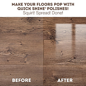 Quick Shine Hardwood Floor Luster 64oz | Plant-Based Cleaner & Polish w Carnauba | Simply Squirt & Spread | Don't Refinish It, Quick Shine It | Safer Choice Cleaner | Restore-Protect-Refresh