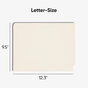 Smead Shelf-Master End Tab Fastener File Folders, 25 Count, Manila, Reinforced Straight-Cut Tabs, Letter Size (34114)