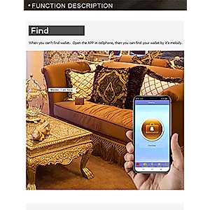 Clever Anti-Lost Bluetooth Wallet with Alarm, Position Record (via Phone GPS) Tracker Item Finder Locator, Multi-Functional Bifold Cowhide Leather, Credit Card Intelligent Trackable Purse (Black)