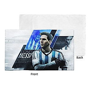 King of Argentina #10 Messi Facial Washcloths Face Wash Cloth Soft Fast Drying Facial Cleansing Cloth for Face 16 X 27.5 Inch