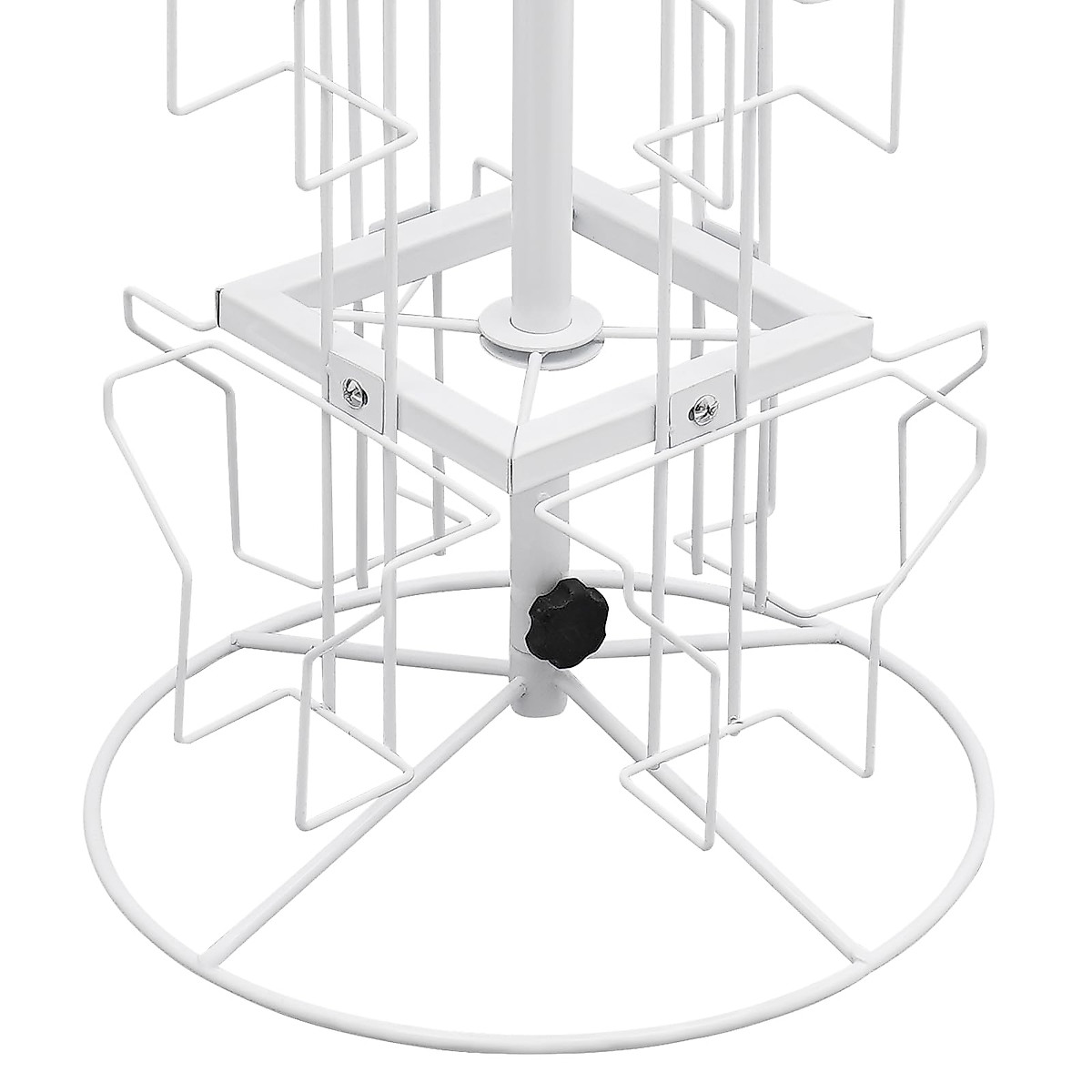 QUEMARQUE Greeting Card Display Stand, 3-Tier 12 Pockets Metal Postcard Display Rack Postcard Rack Retail Display Rack for Stickers Showcase (WHITE)