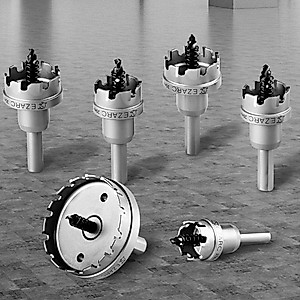 EZARC Carbide Hole Saw Heavy Duty, Hole Cutter for Stainless Steel, Sheet Metal 7/8" 22mm