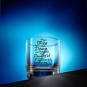 JoyJolt Star Wars Obi-Wan Kenobi Lightsaber Short Drinking Glass - 10 oz - Set of 2