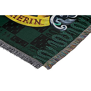 Northwest Woven Tapestry Throw Blanket, 48 x 60 Inches, Slytherin Shield