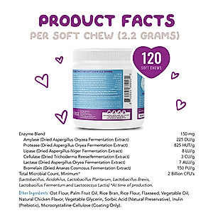 Healthy Dog World Digestive Chews with Enzymes - Probiotics for Dogs - Probiotic for Gut Flora, Digestive Health - Relieves Dogs Diarrhea - Bowel Support - Improves Digestion, Immunity - 120 ct.