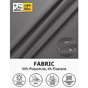 SPECIALMAGIC Golf Pants Men Stretch Slim fit Hiking Pants Lightweight Dress Casual Tapered Zipper Pockets 34 Grey