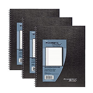 Mead Cambridge Limited Business Notebooks, Legal Ruled, 1 Subject, 3-Pack (73397)
