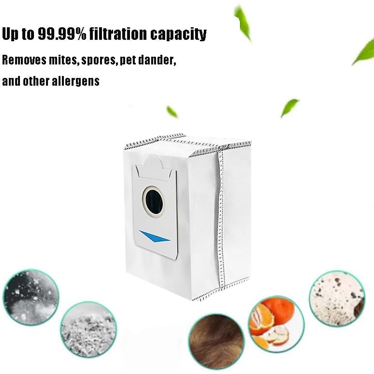 Odashen 13pcs Replacement Accessories Set for Ecovacs Deebot X2 / X2 Omni / X2 Pro / DEX86 Vacuum Cleaner Spare Parts, 1 Main Brush, 4 Side Brush, 4 Hepa Filters, 2 Dust Bags, 2 Mop Cloths