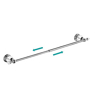 WOLIBEER Crystal Towel Bar,Chrome Towel Holder Adjustable Towel Rack Rod Expandable Stainless Steel Bathroom Accessories Wall Mounted