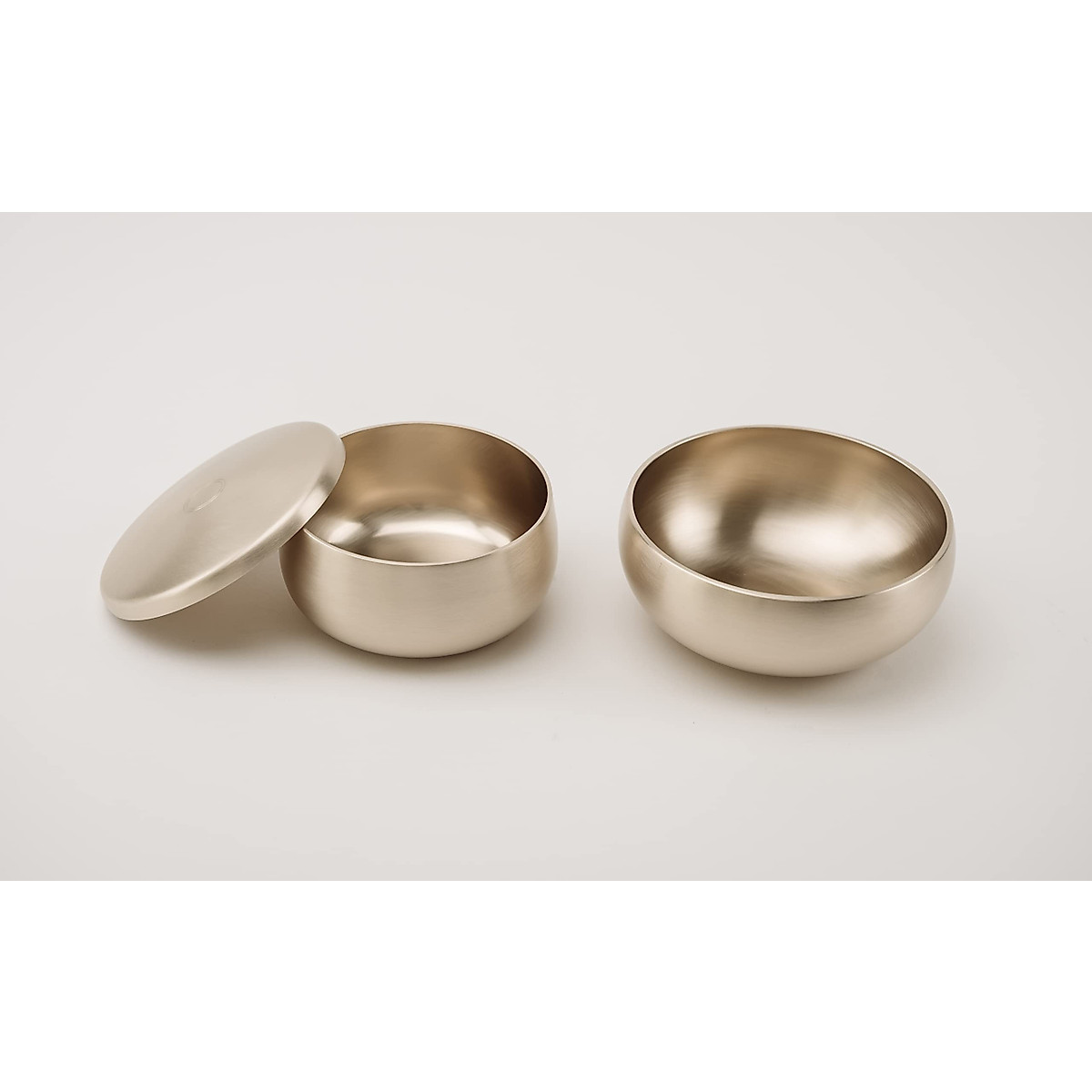 Premium Brassware Rice Bowl Soup Bowl Set Korean Traditional Handmade Tableware Bronzeware BANGJJA YUGI Dinnerware (C)