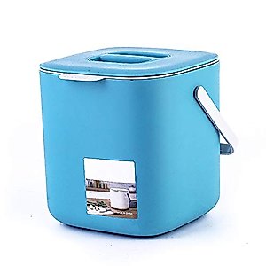 GAKIN 1Pc Mini Kitchen Trash Can with Cover Portable Double Layer Storage Bucket Garbage Cans