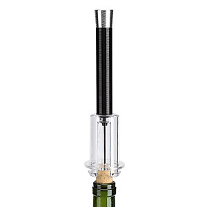 Cork Popper Electric Wine Opener Easy Air Pump Pressure Red Wine Bottle Opener Cork Remover Corkscrew Tools, Wine Cork Remover Pump, Bottle Opener, Cork Out Tool (Black)