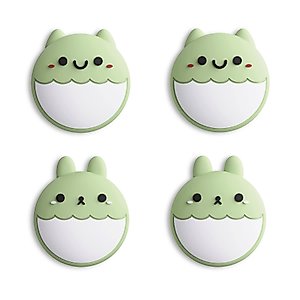 eXtremeRate PlayVital Rabbit & Squirrel Cute Switch Thumb Grip Caps, Matcha Green Joystick Caps for Nintendo Switch Lite, Silicone Analog Cover Thumbstick Grips for Switch OLED Joycon