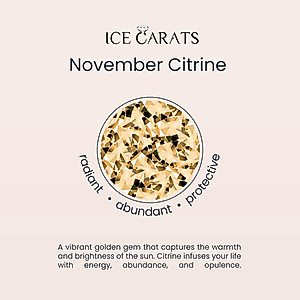 IceCarats 14K White Gold Yellow Orange Citrine Heart Love Ring Gemstone Band November Birthstone Jewelry Size 6