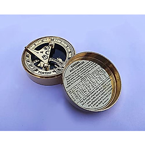 PORTHO Thoreau's Go Confidently graduation Compass with Wooden box, Inspirational graduation gifts, confirmation gifts, first communication gifts, unique gift ideas