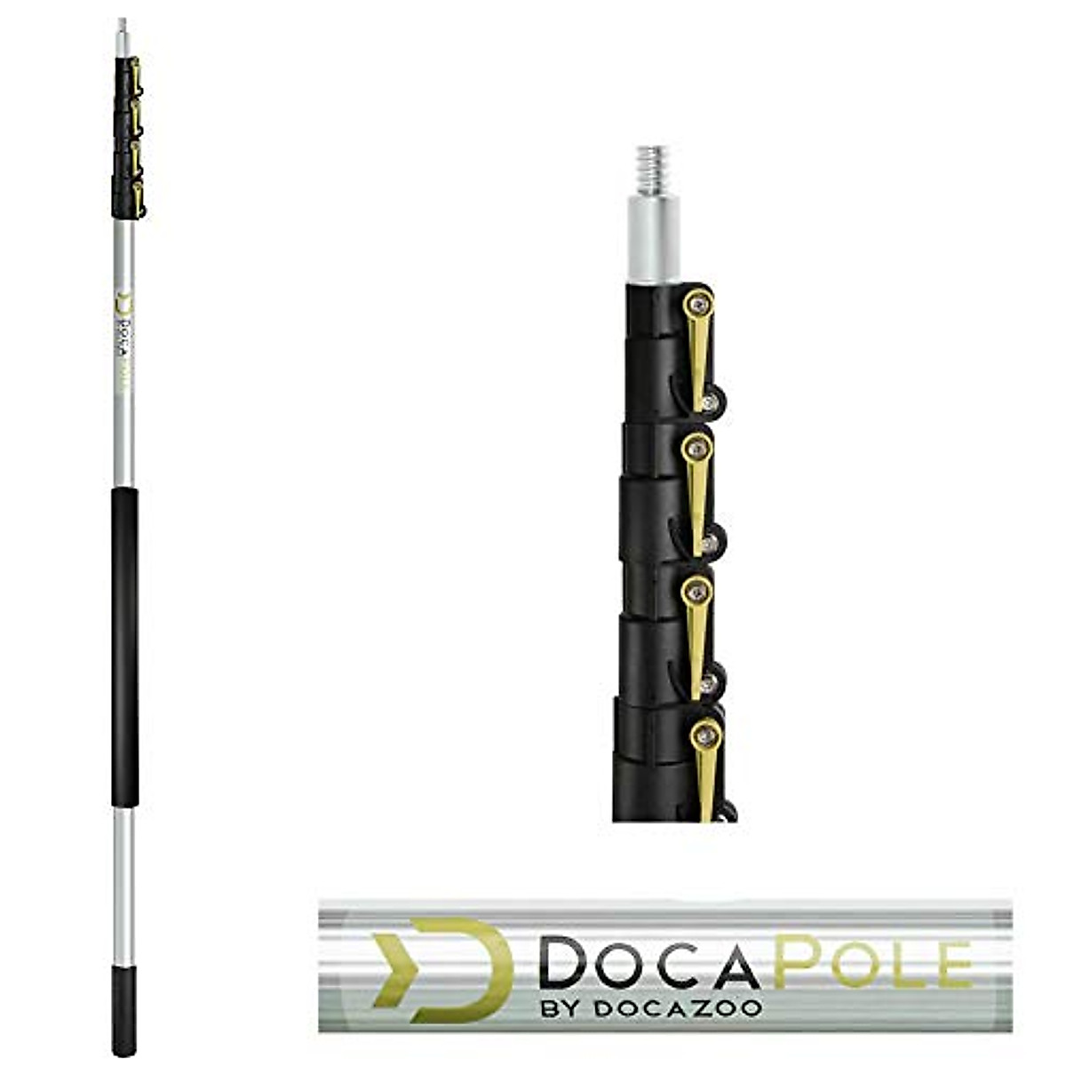 DocaPole 7-30 Foot Telescoping Extension Pole + GoSaw Attachment Pruning Pole Saw; Extendable Limb Saw and Trimmer For Tree Pruning on Branches Less than 2" Diameter; Includes Feather Duster