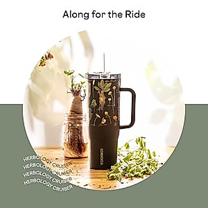 Corkcicle x Warner Brothers Harry Potter Herbology Cruiser - Insulated Tumbler with Handle & Straw, 40 oz – Reusable Water Bottle - Cold for 20 Hours, Hot for 9 Hours – Cupholder Friendly, Spill Proof