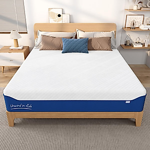 Memory Foam Mattress,14 Inch King Mattress in A Box,Green Tea Gel Infused Mattress Medium Firm,Fiberglass Free with Washable Breathable Fabric Cover,CertiPUR-US Certified,120 Nights Risk-Free Trial