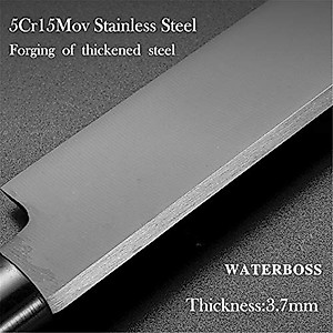 Waterboss,Japanese Yanagi Kiritsuke Sushi Sashimi Chef Knife Salmon Knife Slicer Razor Sharp Sashimi Watermelon Knives, 5Cr15mov Stainless Steel Sashimi Yanagiba Knife, Maple Handle, 10.6 inch (270mm)