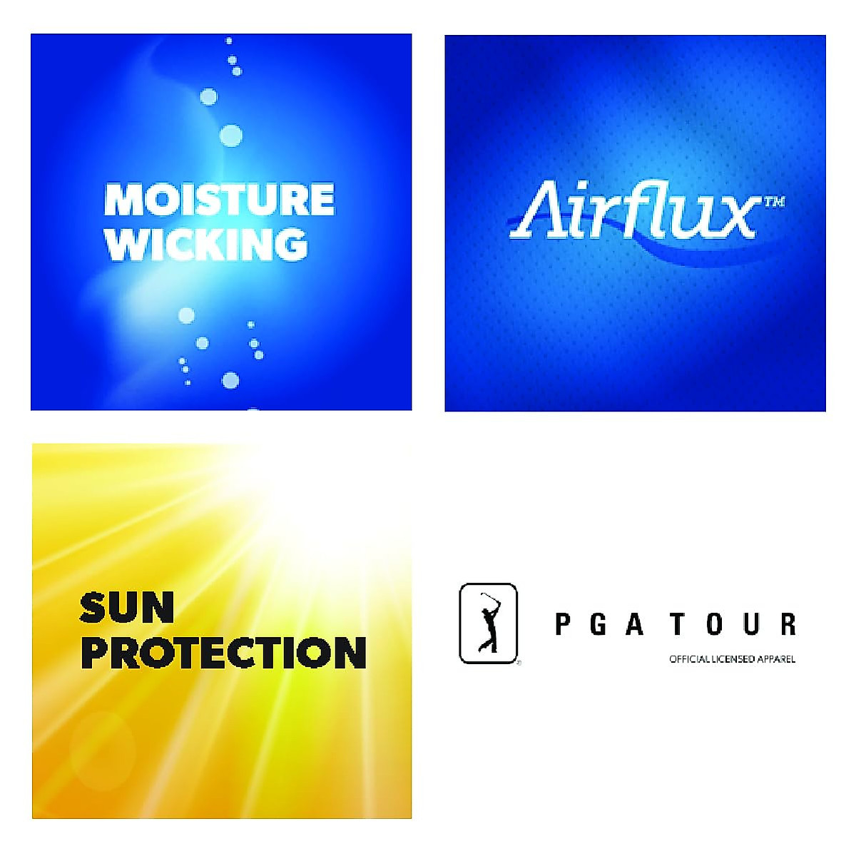 PGA TOUR Men's Big and Tall Airflux Short Sleeve Solid Golf Polo-Shirts, True Navy, 3X