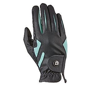 Dublin Cool-It Gel Riding Glove, Black/Teal, Medium/7