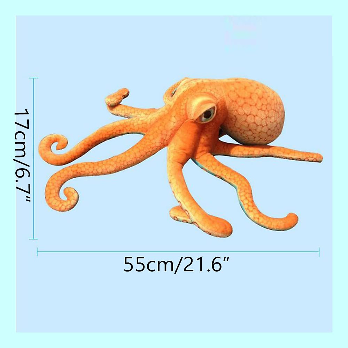OUKEYI 21.6" Realistic Octopus Plush,Squid Plush Giant Squid Stuffed Animal Plush Toy Ocean AnimalSPillow,Squid Pillow for Easter Children's Day and Birthday Parties (brown)