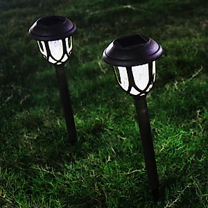 YYYC Solar Lights Outdoor Landscape Lights - Waterproof Solar Garden Lights, Warm White Solar Pathway Lights, Bright Outside Lights for Yard, Walkway, Lawn 6PCS