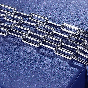 Sterling Silver Paperclip Bracelet for Women Solid Silver Link Chain Bracelets Dainty Fashion Adjustable Paper Clip Bangles Jewelry Gift